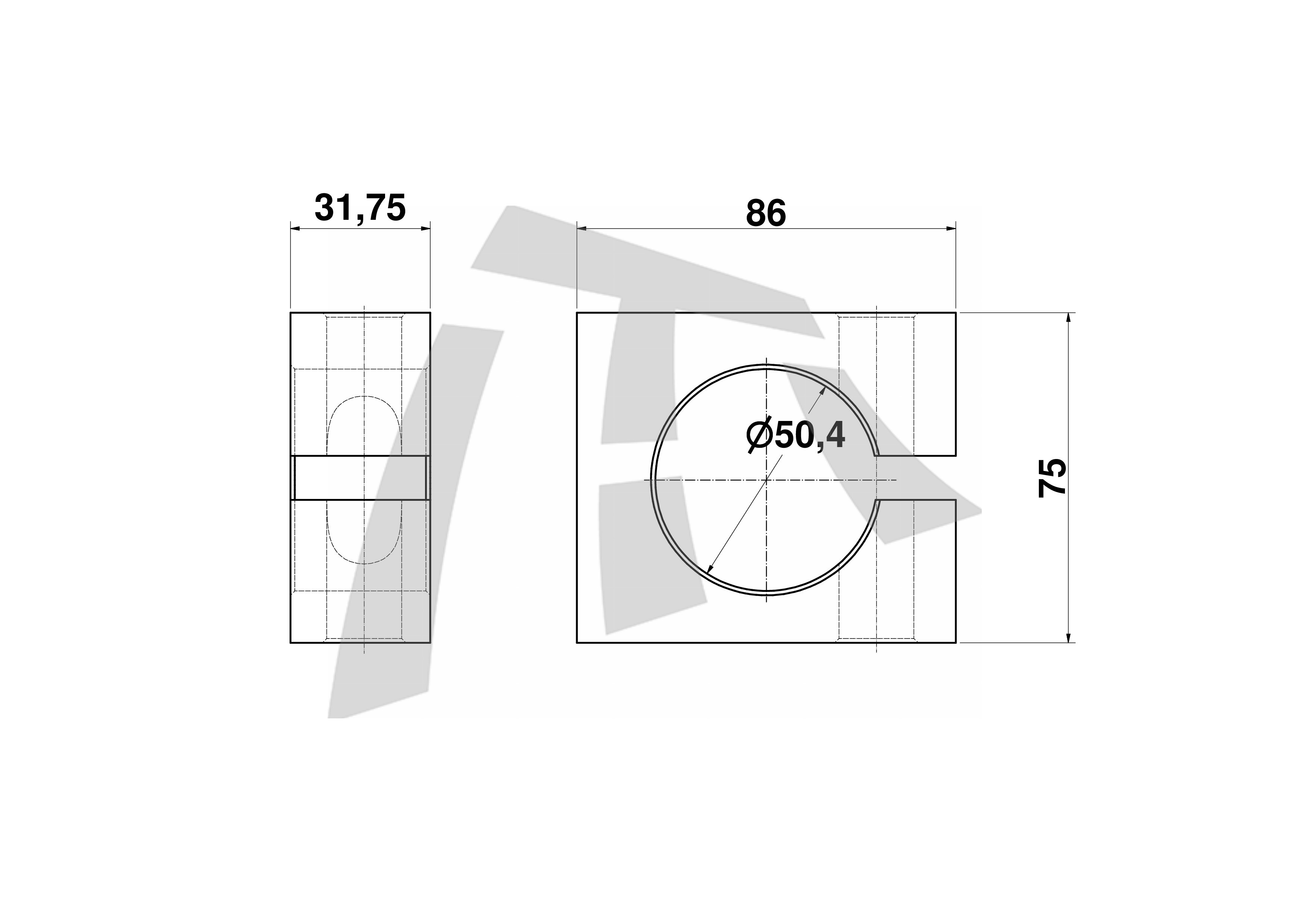 MANCAL PINO BALANCA RODOVIARIA INTERNA PINO 50MM